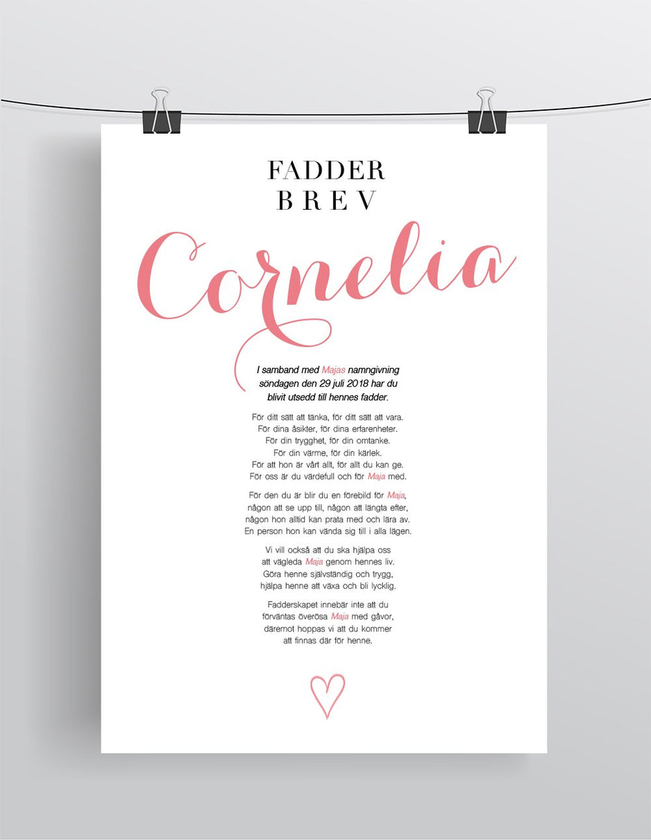 Fadderbrev – texter och dikter till gudmor, gudfar och fadder