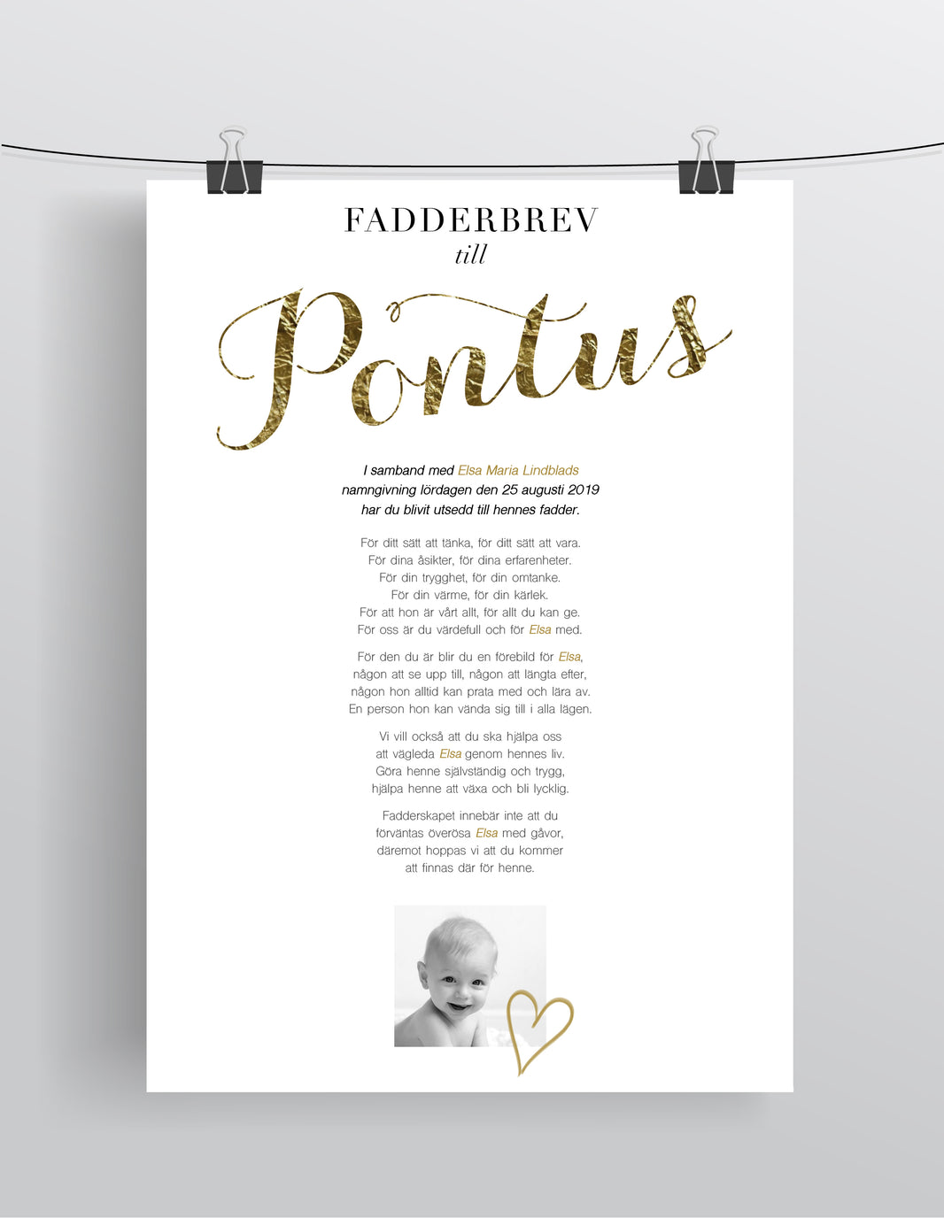 Fadderbrev – texter och dikter till gudmor, gudfar och fadder